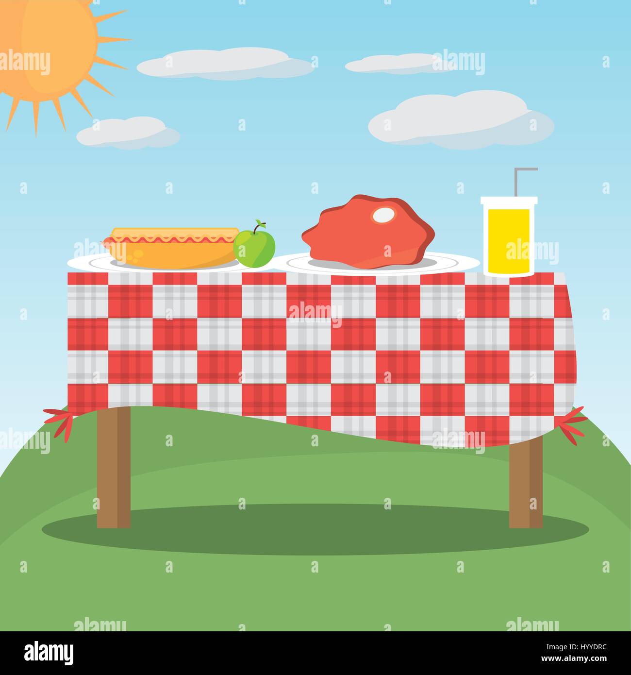 Food still life cloth Stock Vector Images - Alamy