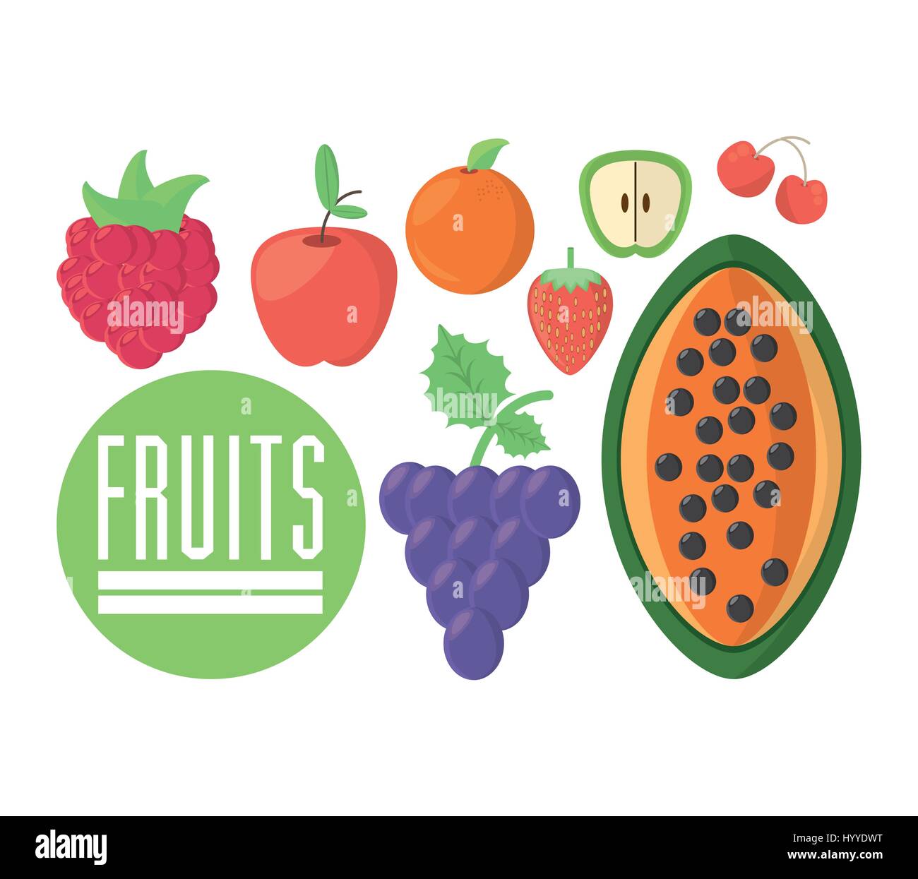 fruits food nutrition diet healthy Stock Vector Image & Art - Alamy