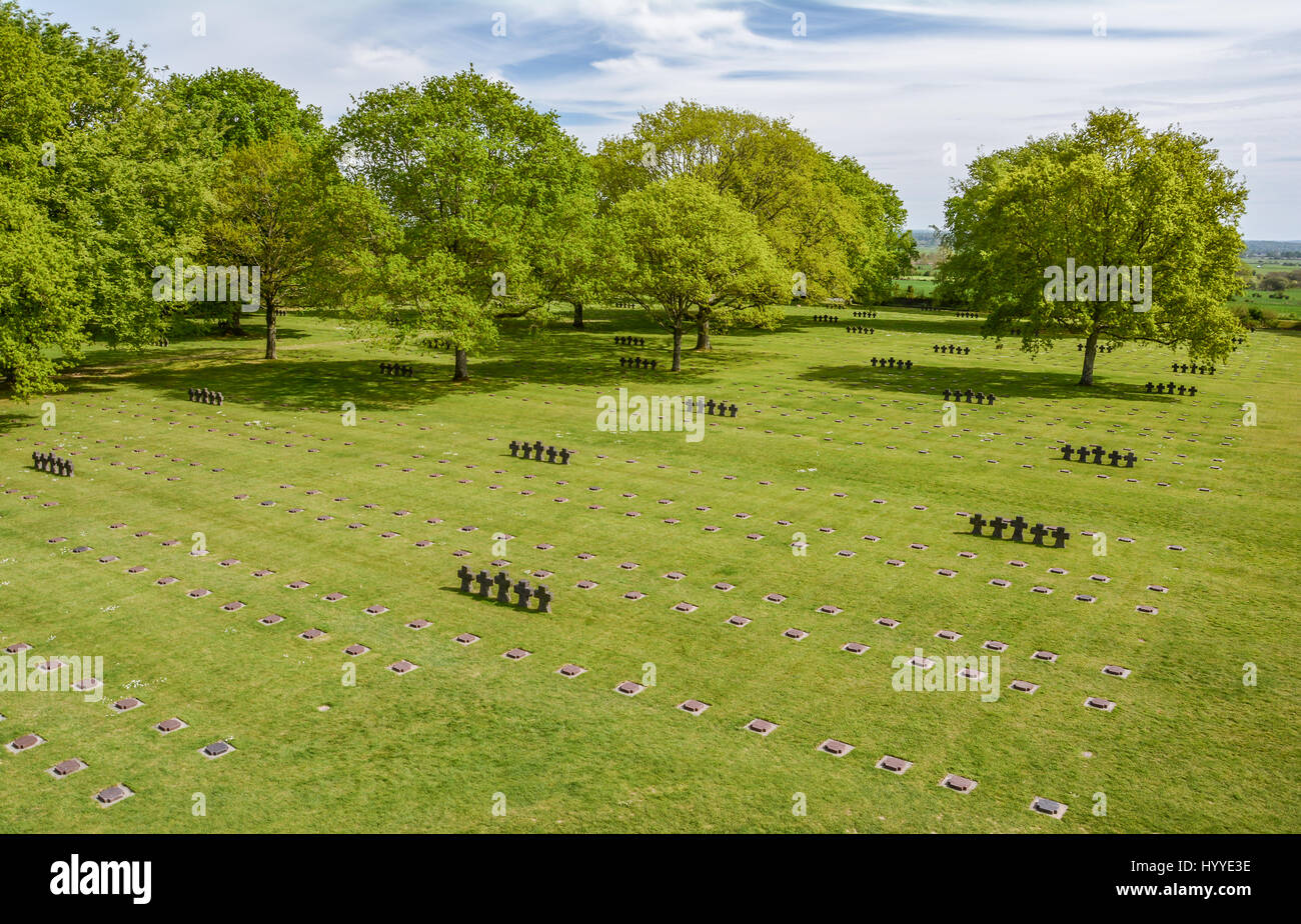 La Cambe German war cemetery in Normandy (France), May-07-2016 Stock ...