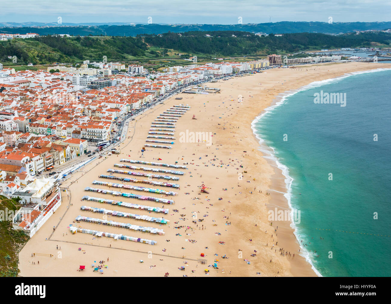 Nazare portugal beach hi-res stock photography and images - Alamy