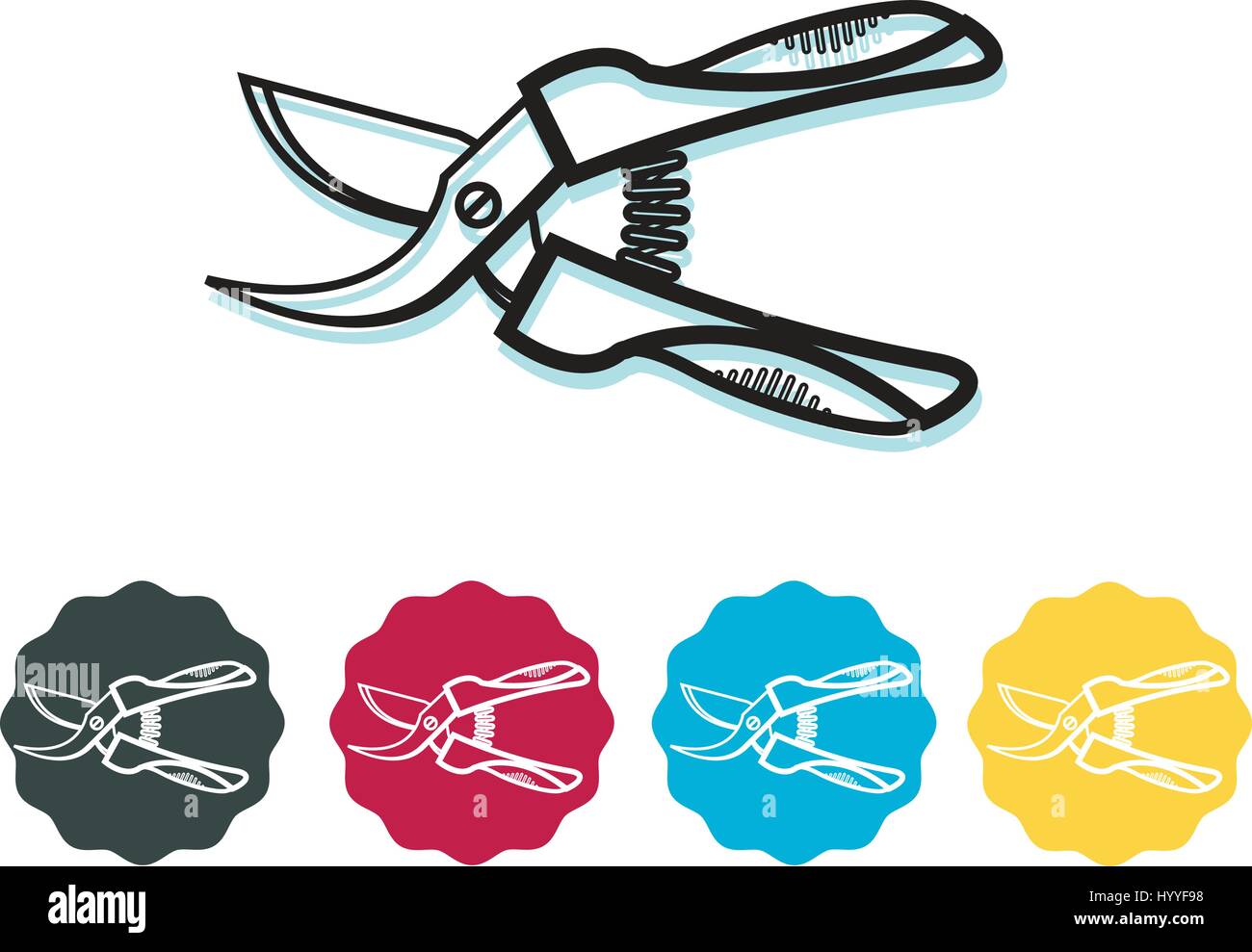 Scissor plant gardening Stock Vector Images - Alamy