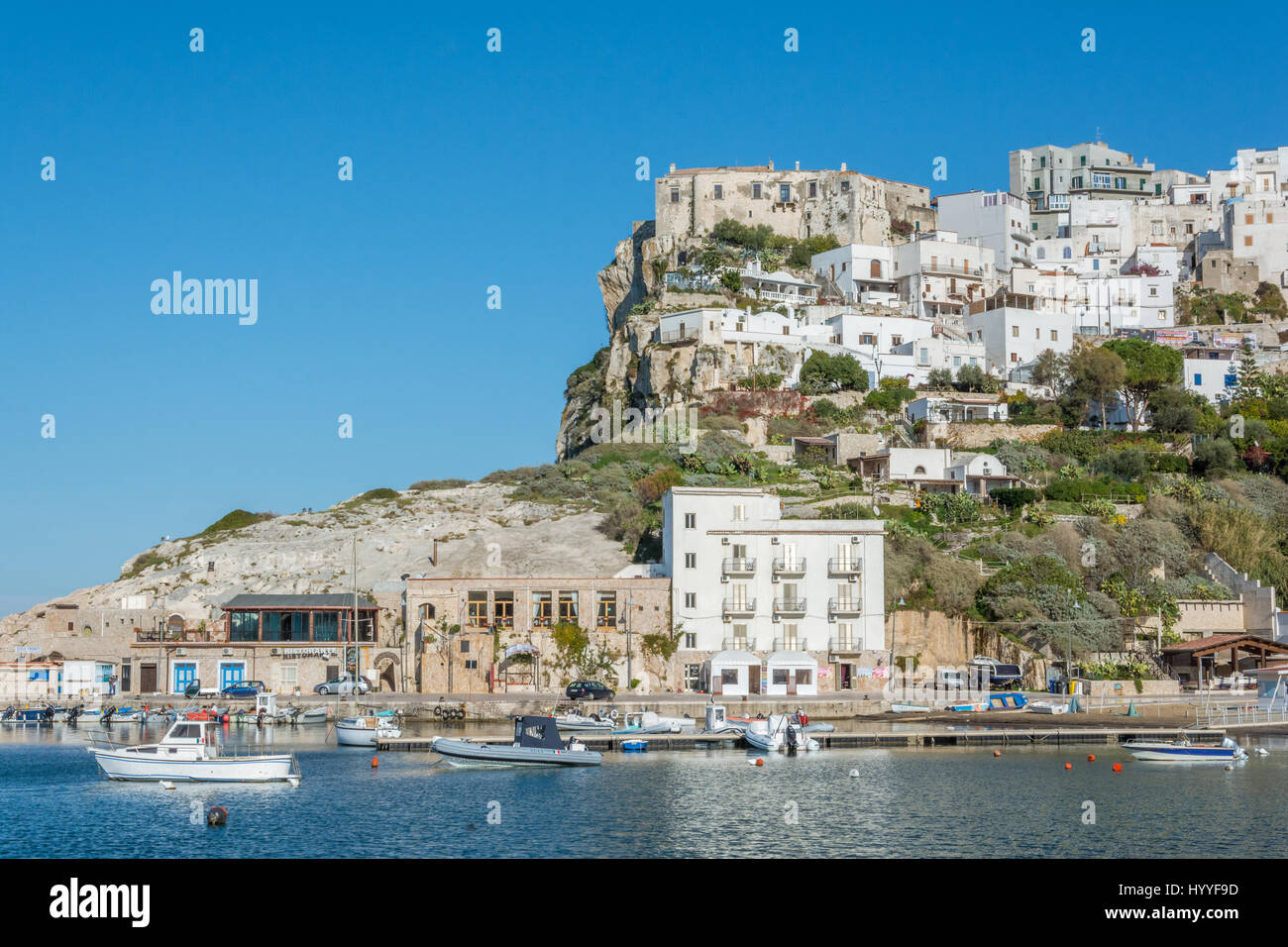 Scenic afternoon sight in Peschici, Foggia Province, Puglia, Italy ...