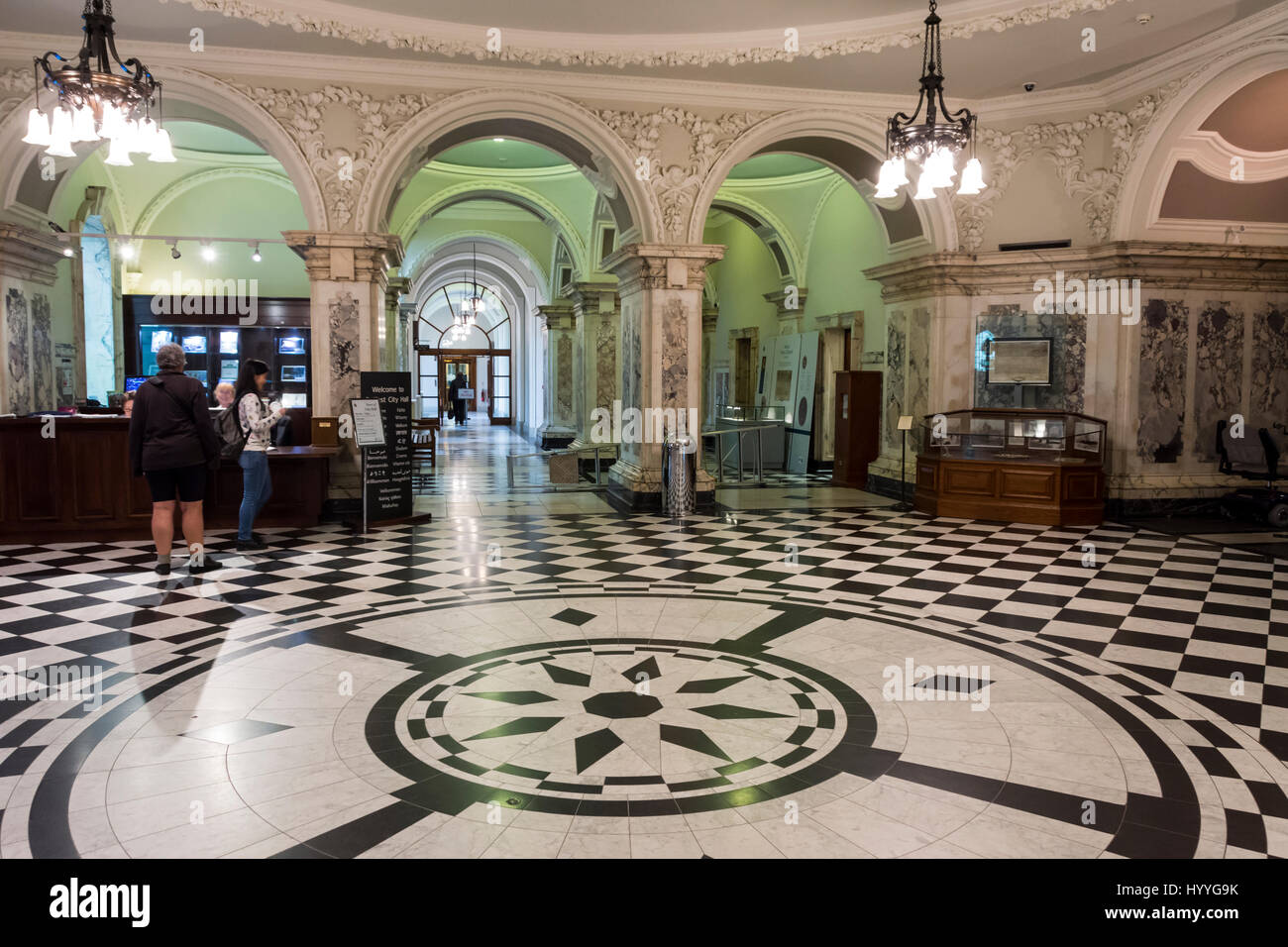 The main entrance hall at the City Hall, Belfast, County Antrim ...