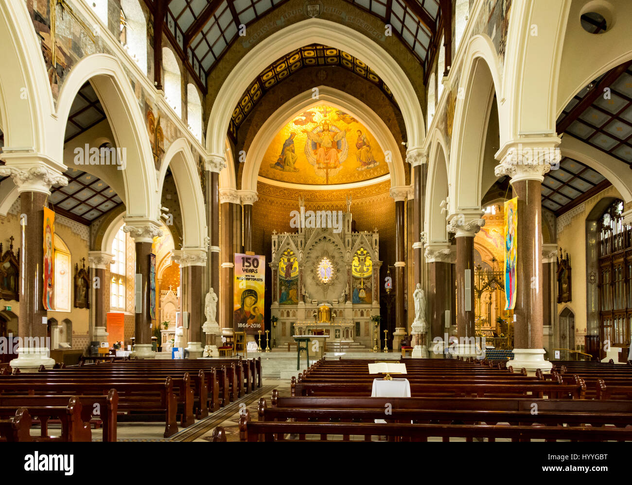 The nave of Clonard Monastery, Clonard Gardens, off the Falls Road ... The nave of Clonard Monastery, Clonard Gardens, off the Falls Road ...
