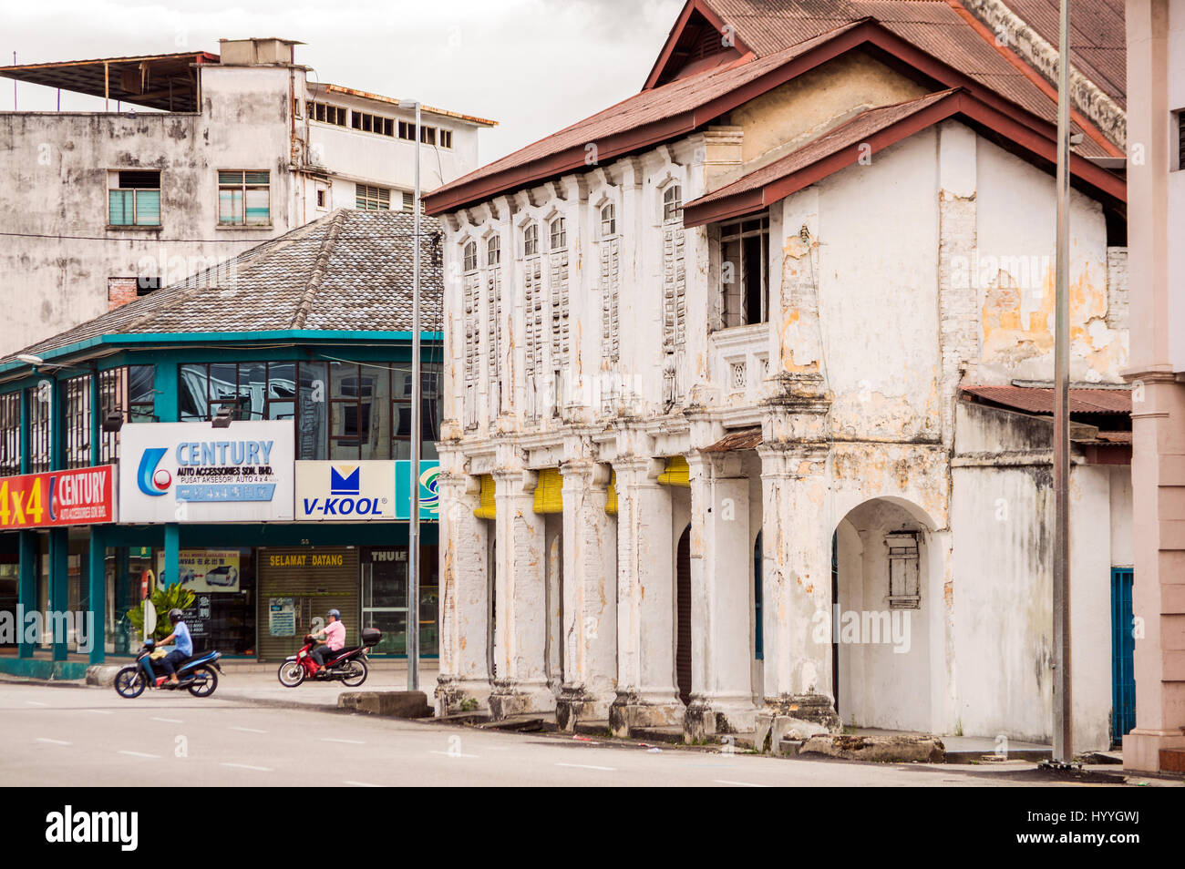 Street scene with period buildings, Ipoh, Perak, Malaysia Stock Photo ...