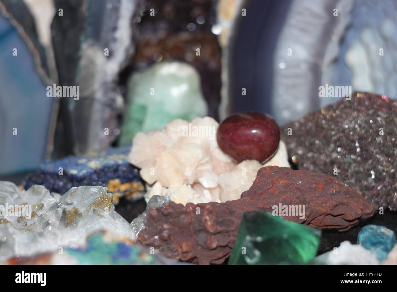 Polished gemstones and shell hi-res stock photography and images - Alamy
