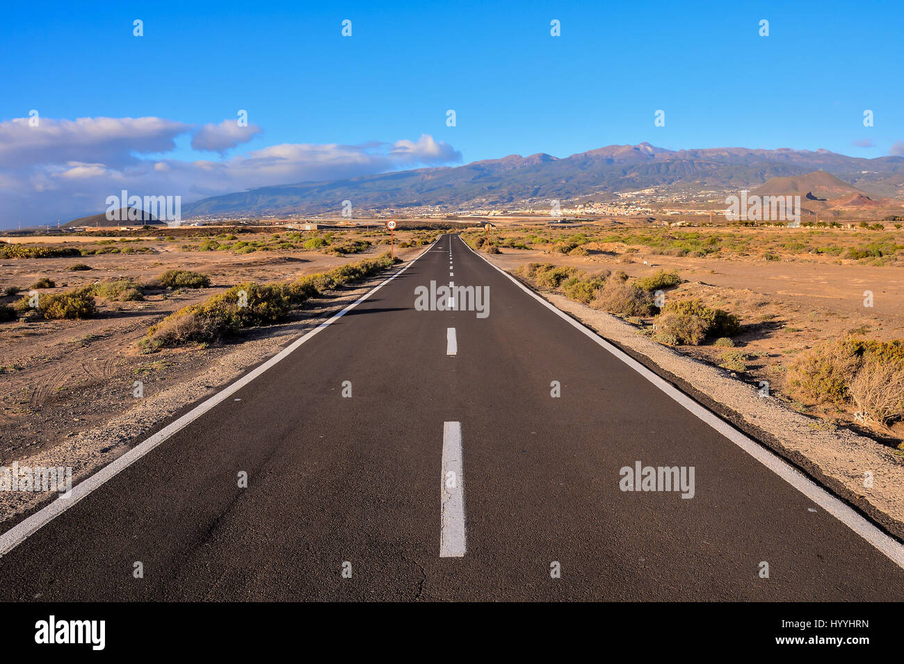 Long Lonely Road Stock Photo - Alamy
