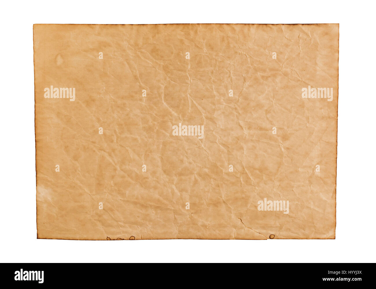 Old paper isolated on white background. Top view Stock Photo - Alamy