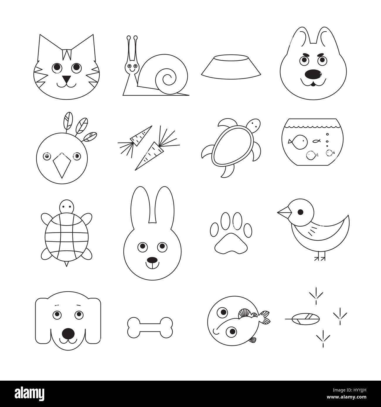 Animal care icon in Cut Out Stock Images & Pictures - Alamy