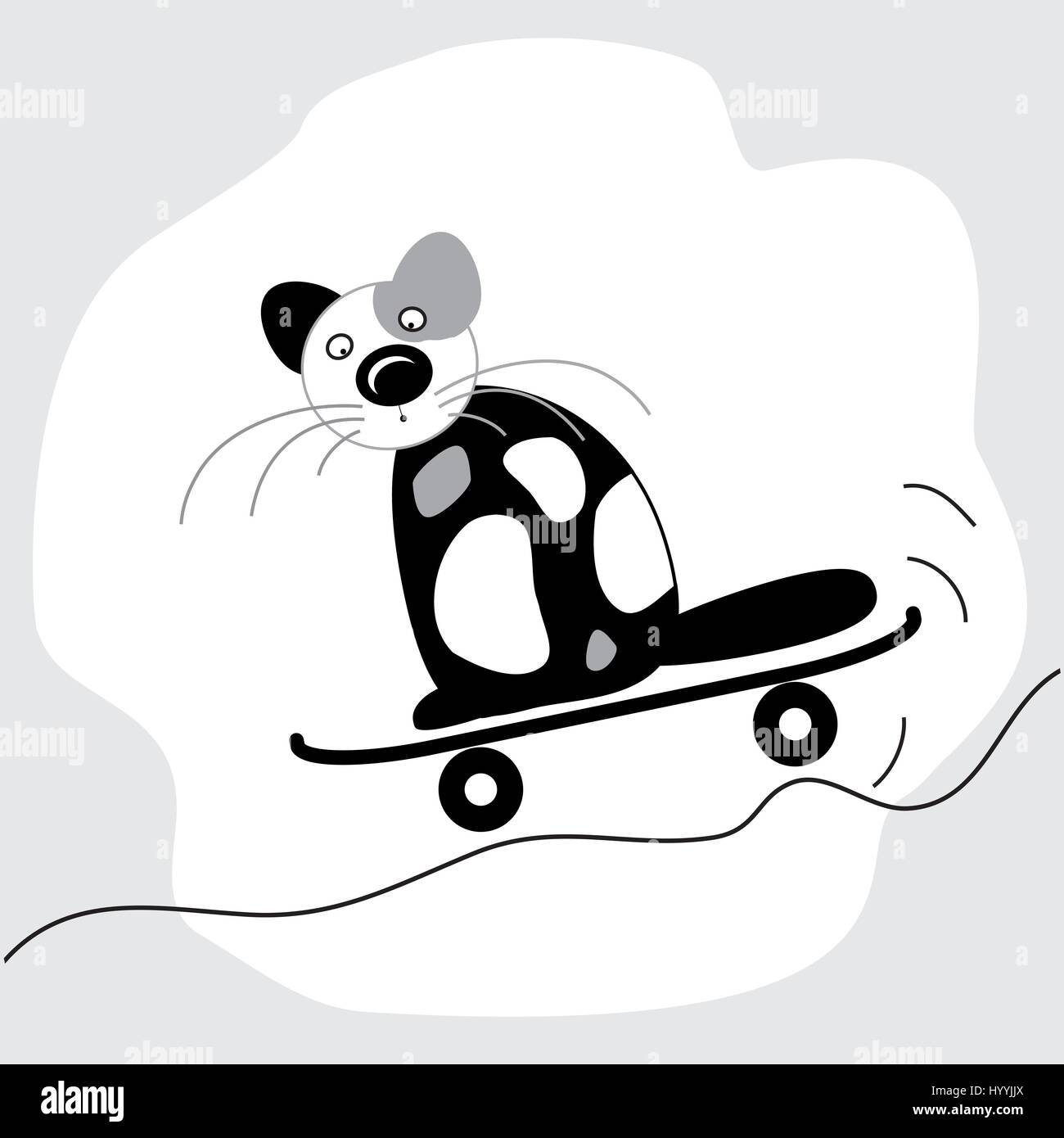 Cat skateboard Stock Vector Images - Alamy