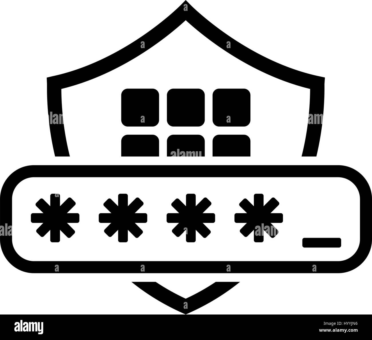 Security Code Icon. Flat Design Stock Vector Image & Art - Alamy