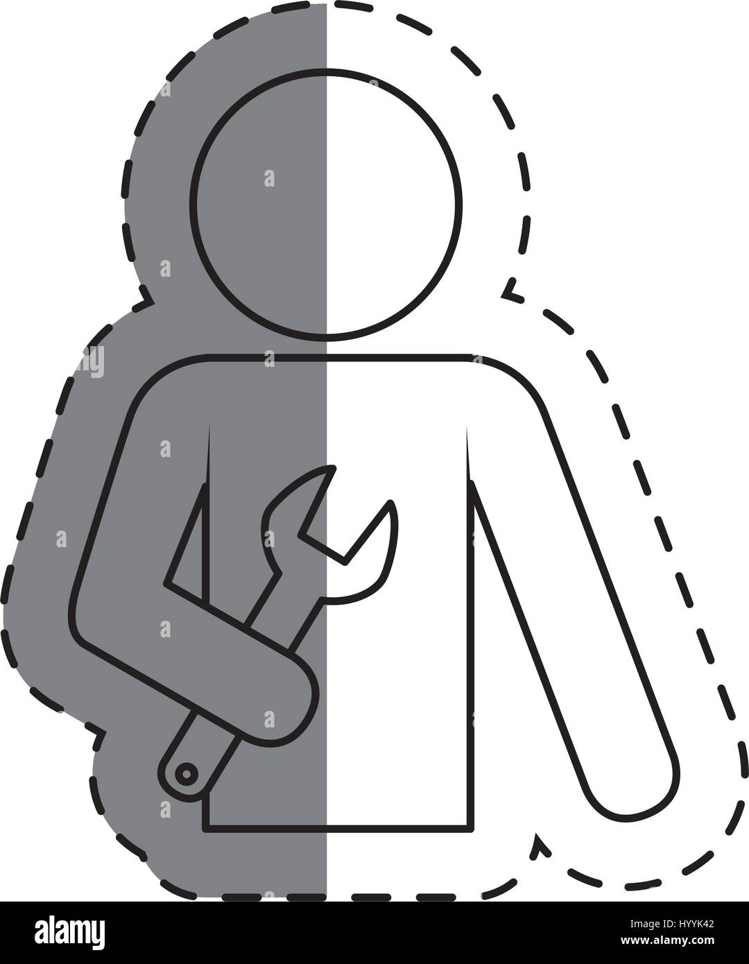 mechanic worker avatar character vector illustration design Stock ...