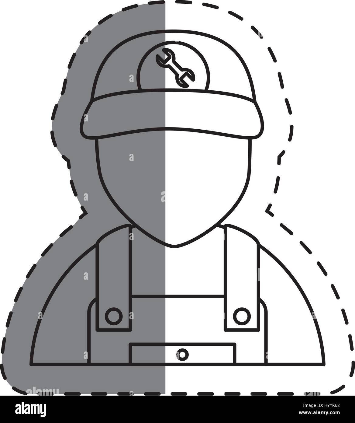 mechanic worker avatar character vector illustration design Stock ...