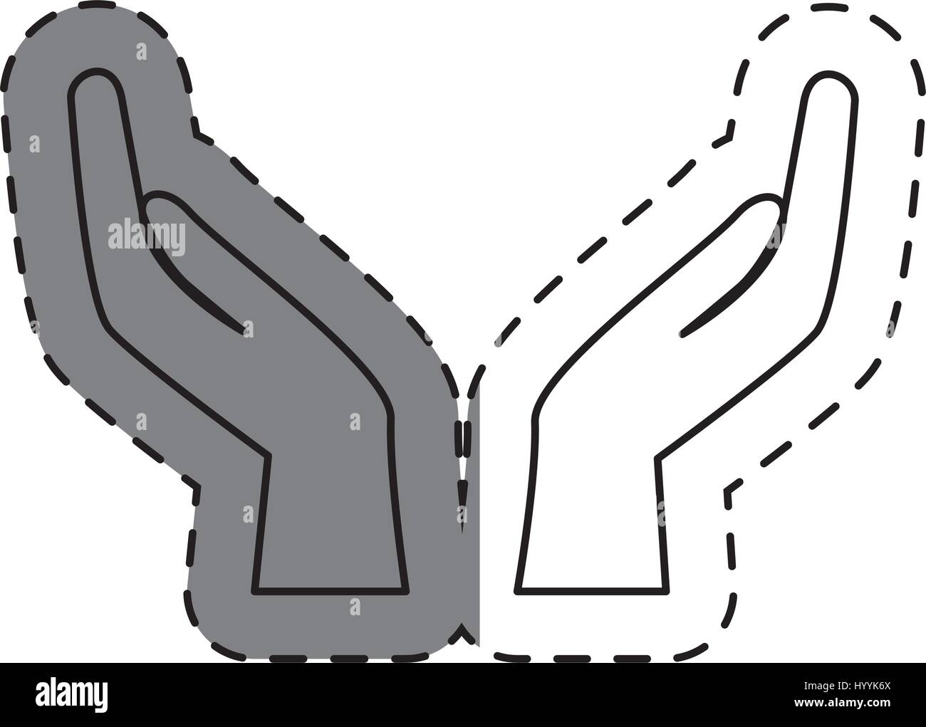 hands human protected icon vector illustration design Stock Vector ...
