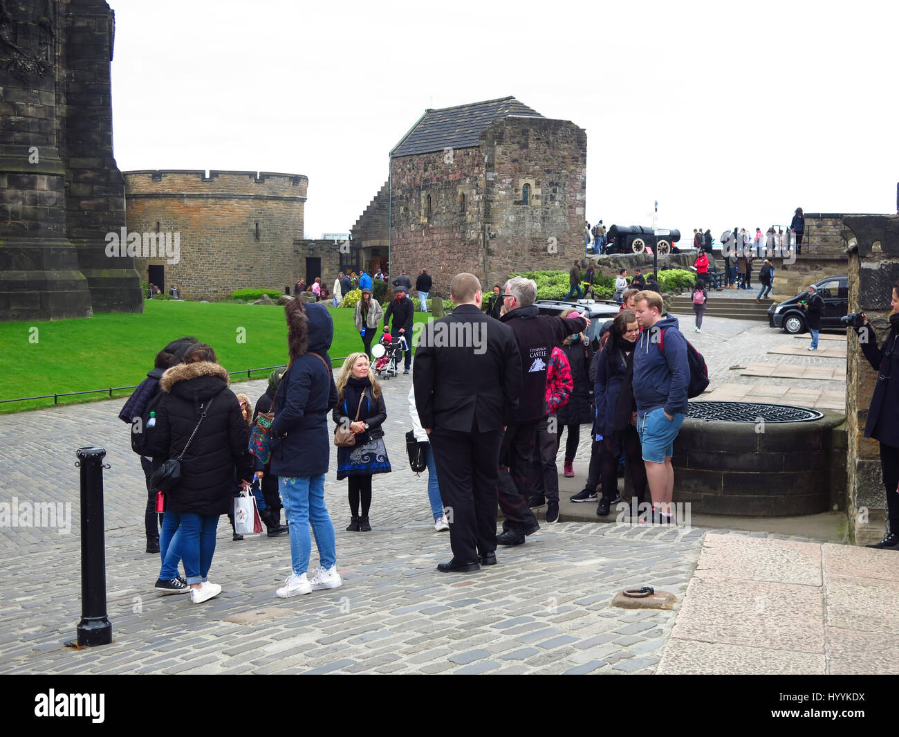 Guided tour group in Edinburgh Castle Stock Photo - Alamy