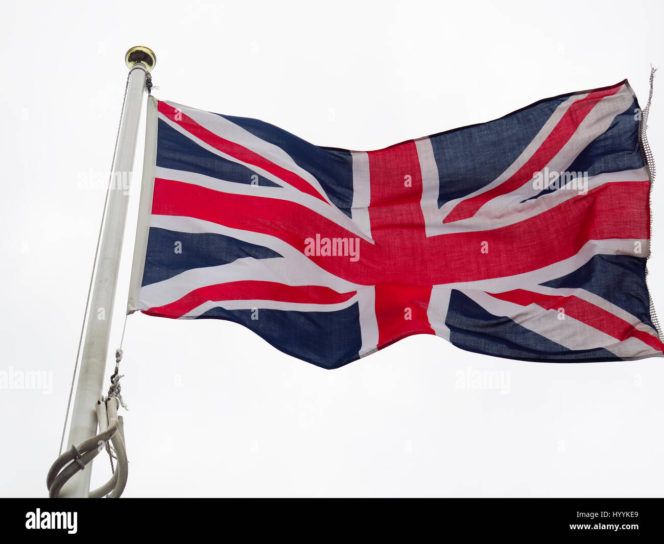 Backlit flying union jack flag hi-res stock photography and images - Alamy