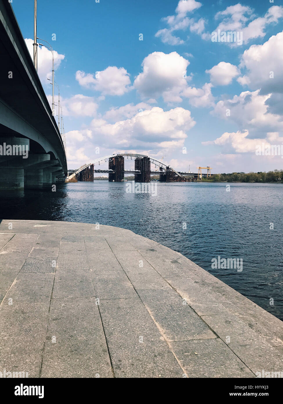 Abandoned old bridge big engineering construction Stock Photo - Alamy