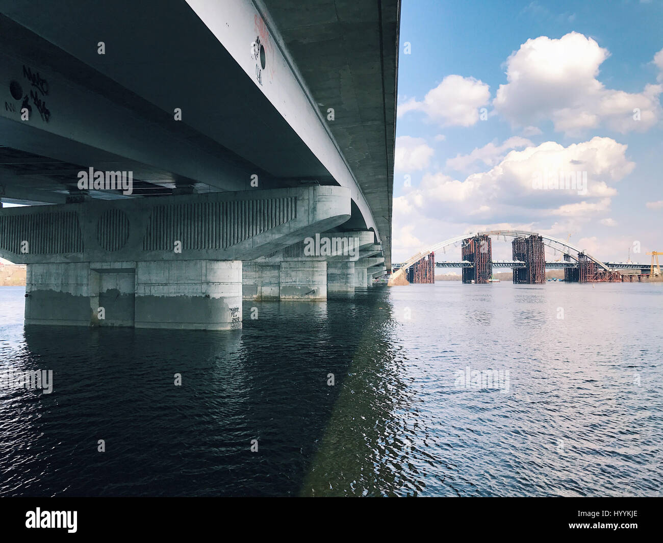 Abandoned old bridge big engineering construction Stock Photo - Alamy