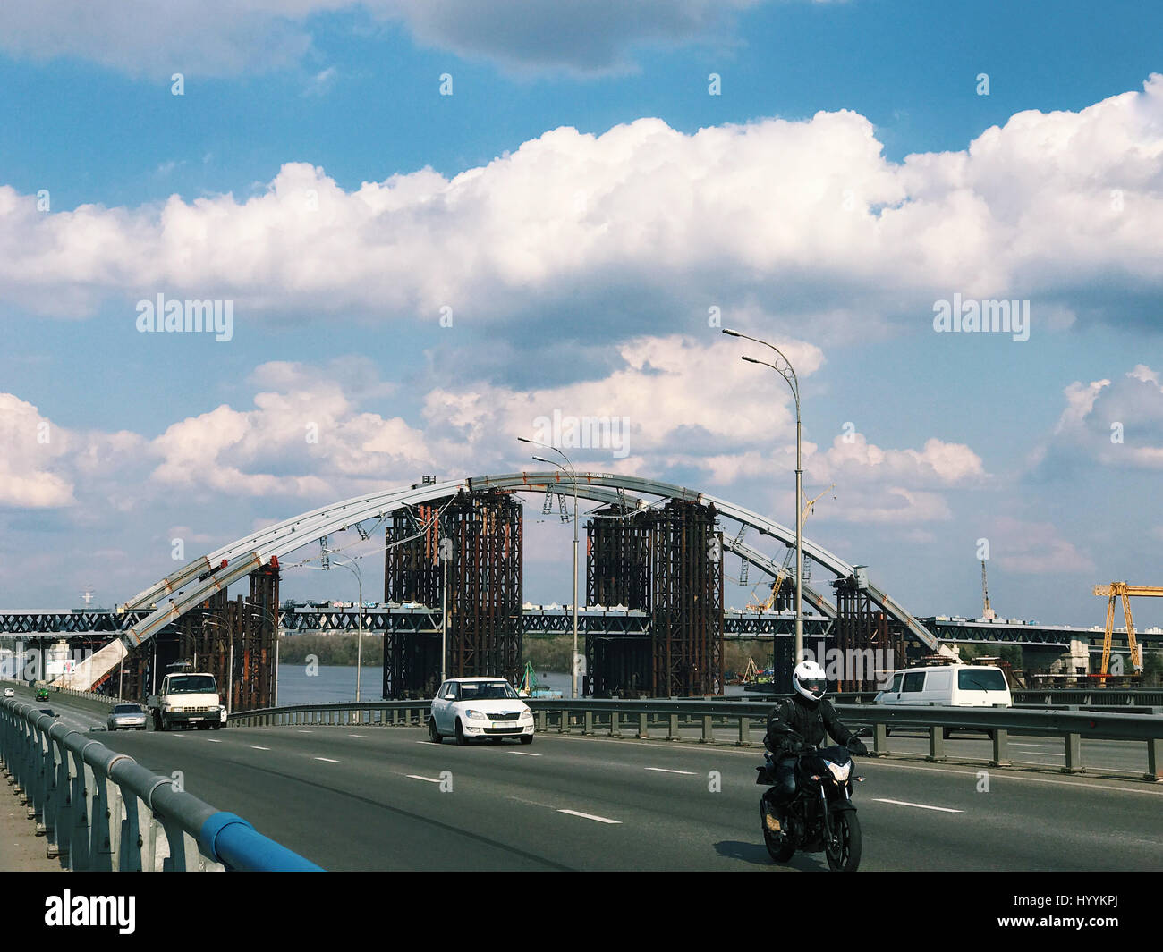 Abandoned old bridge big engineering construction Stock Photo - Alamy