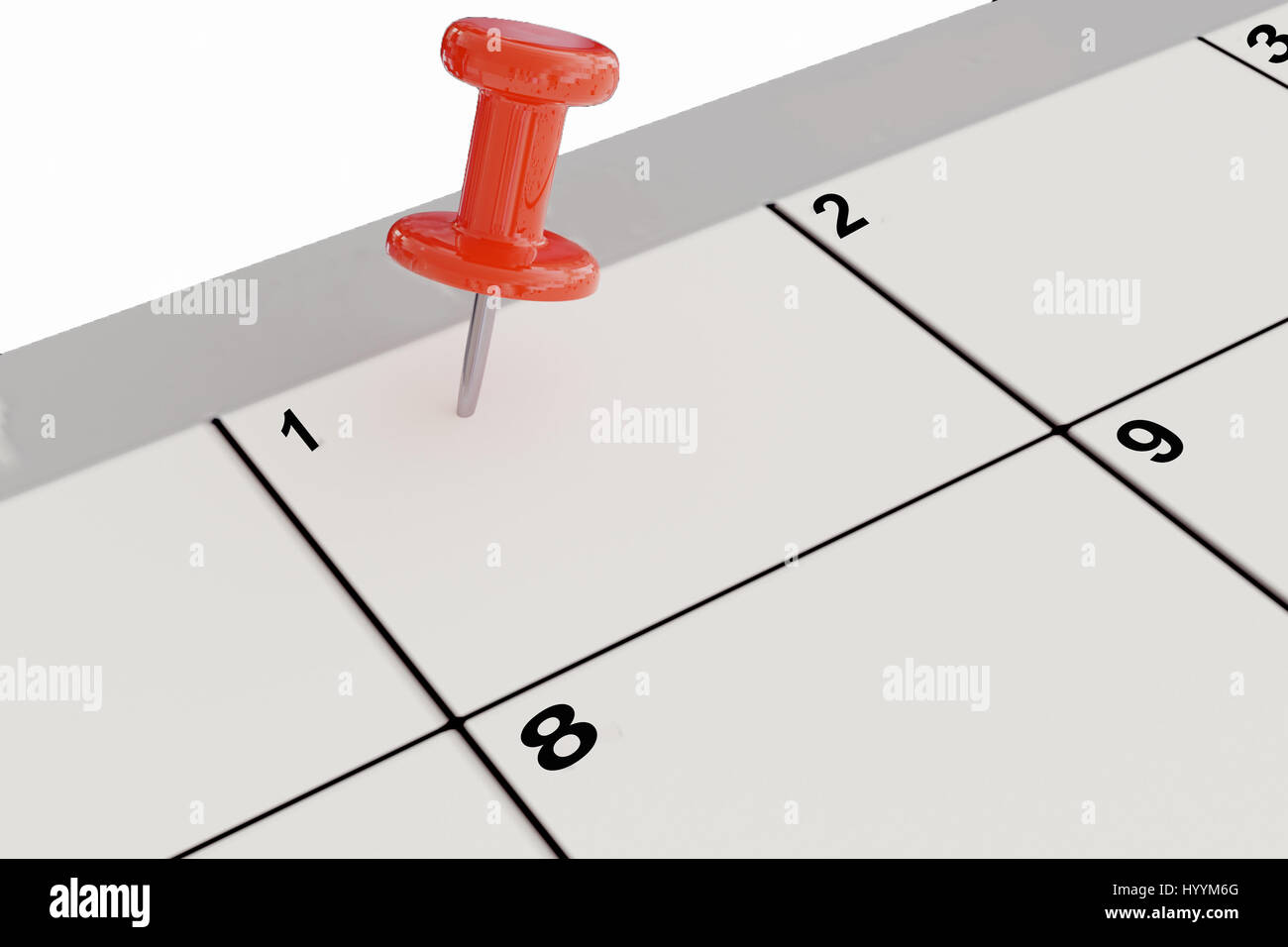 3d rendering calendar hi-res stock photography and images - Alamy