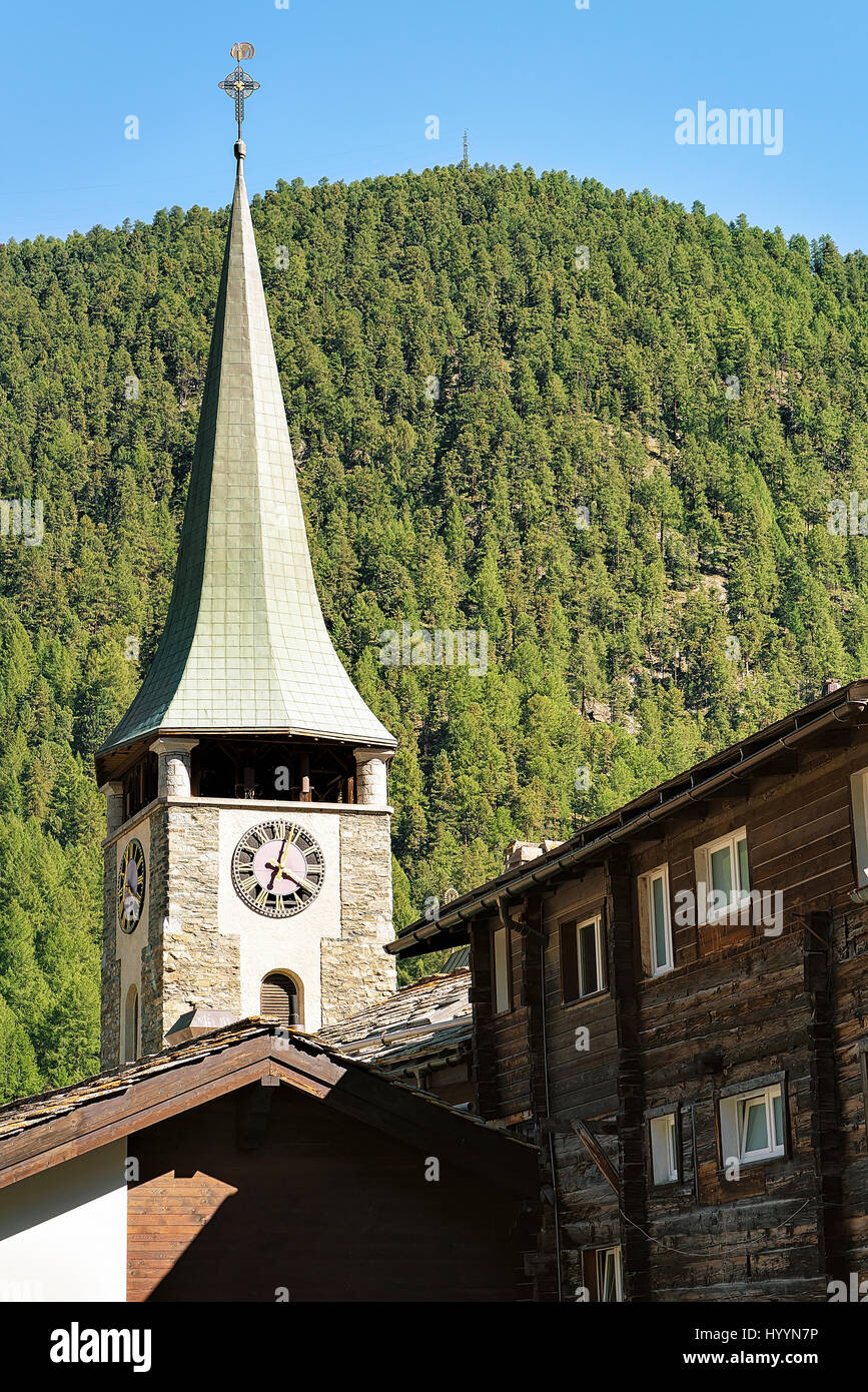 Zermatt church of st mauritius hi-res stock photography and images - Alamy