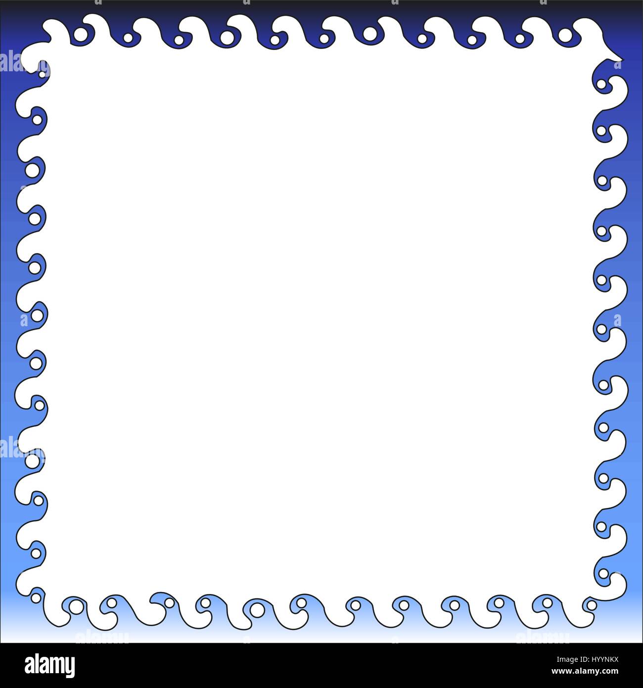Abstract blue background of white patterned frame for your text ...