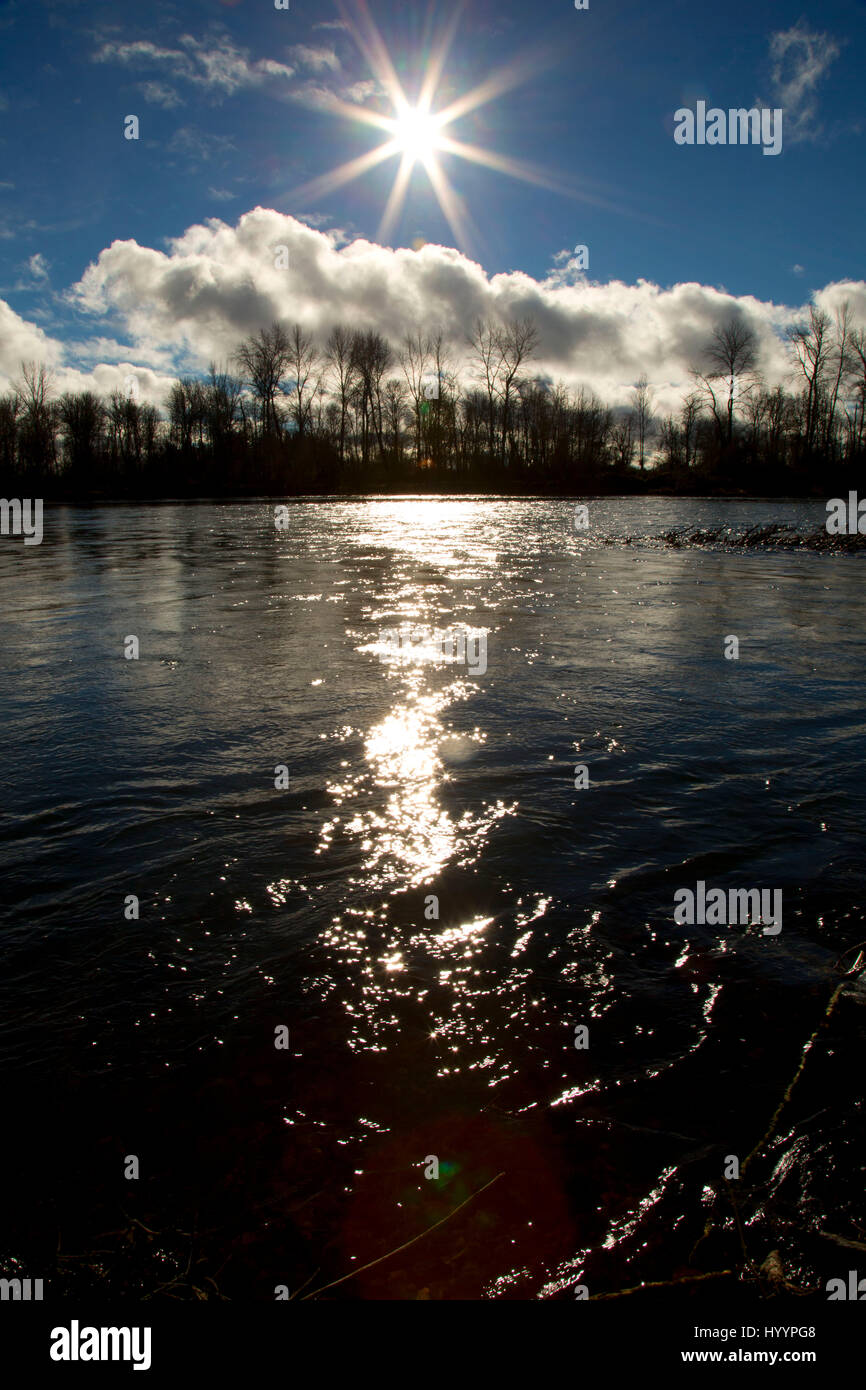 Willamette River, Keizer Rapids Park, Keizer, Oregon Stock Photo - Alamy