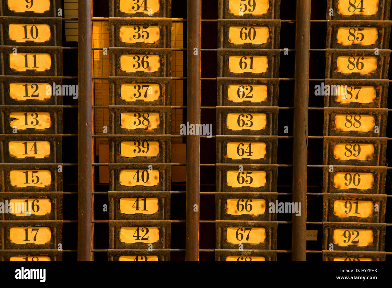 Time card board in Thomas Kay Woolen Mill, Willamette Heritage Center ...