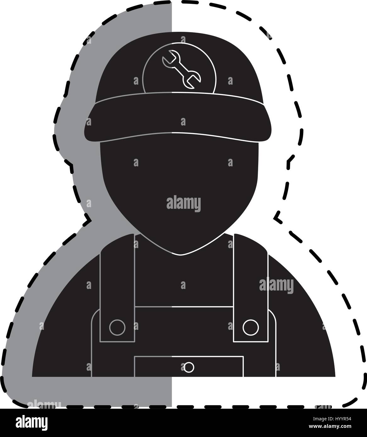 mechanic worker avatar character vector illustration design Stock ...