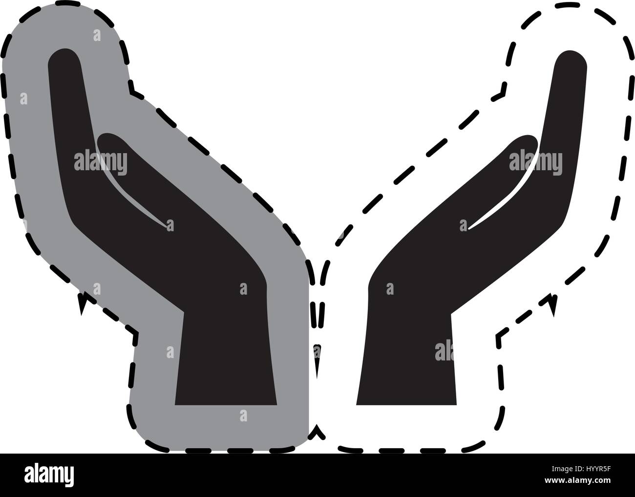 hands human protected icon vector illustration design Stock Vector ...