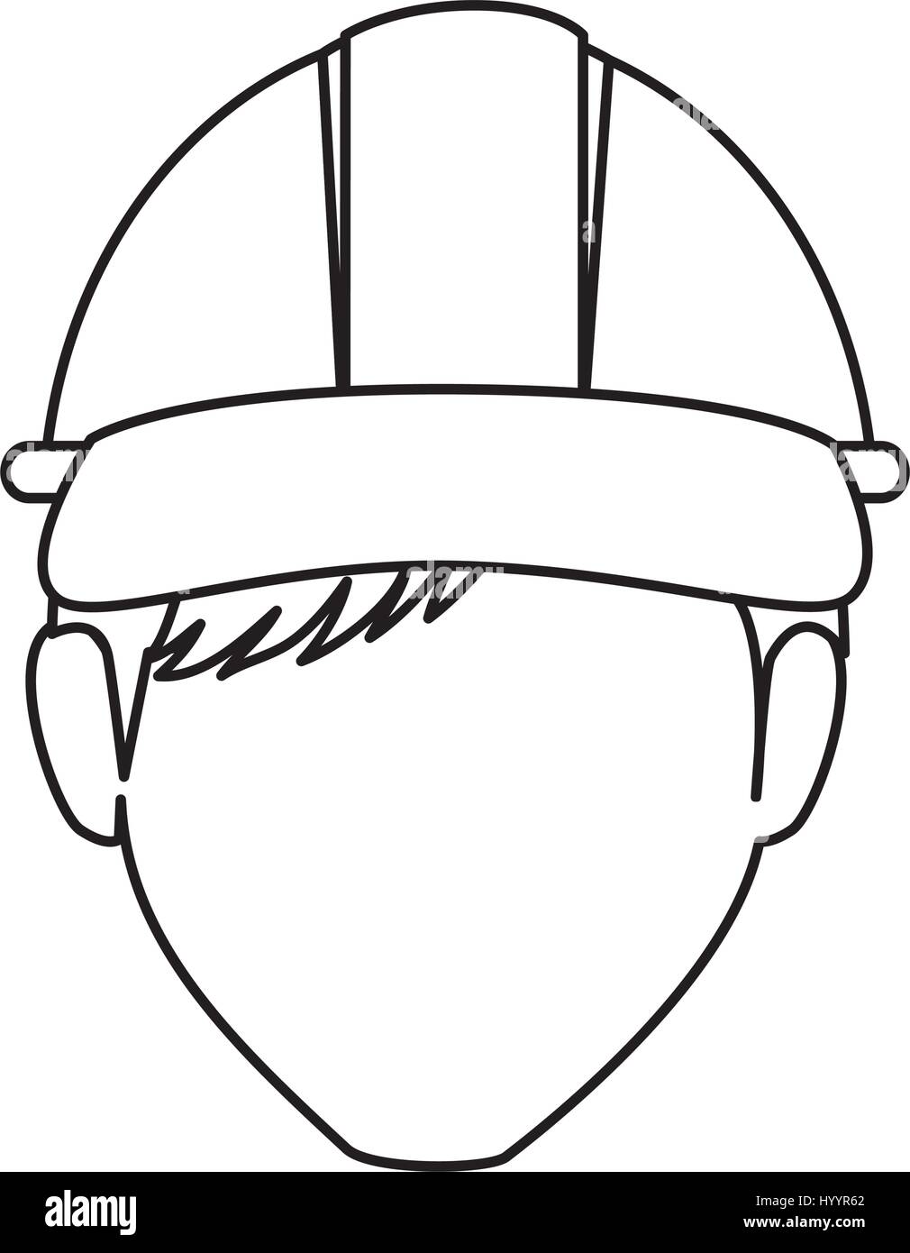 worker with helmet avatar vector illustration design Stock Vector Image ...