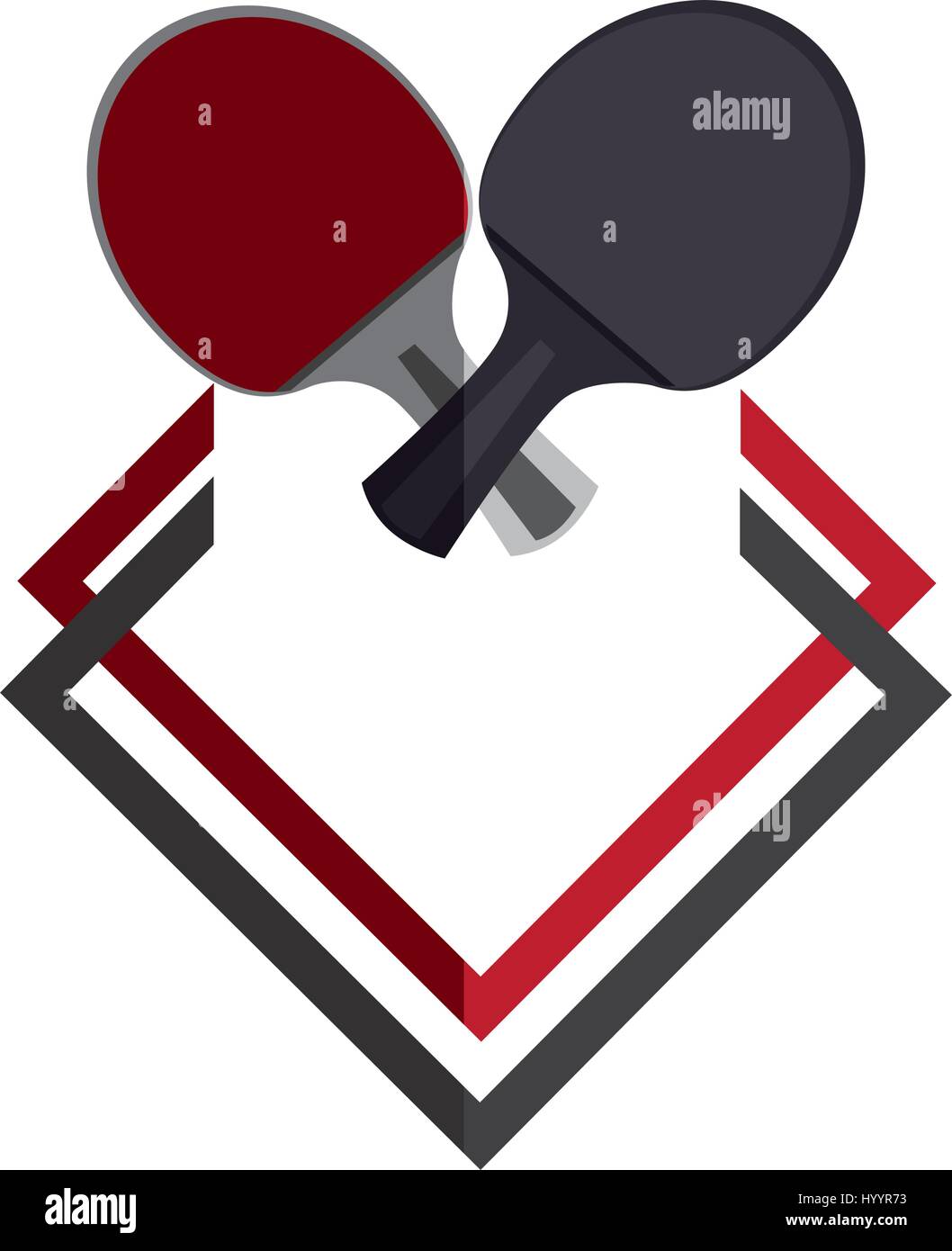 ping pong rackets emblem vector illustration design Stock Vector Image ...