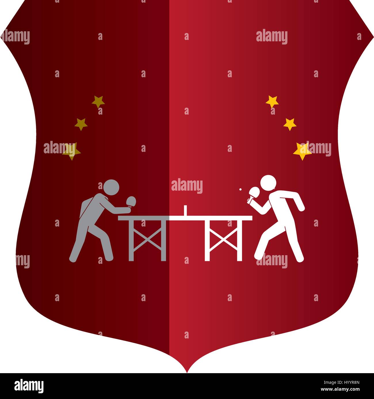 ping pong player avatar shield vector illustration design Stock Vector ...