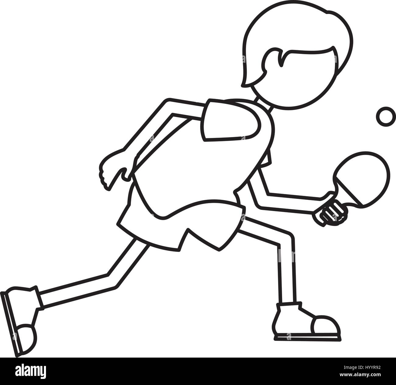 ping pong player avatar vector illustration design Stock Vector Image ...