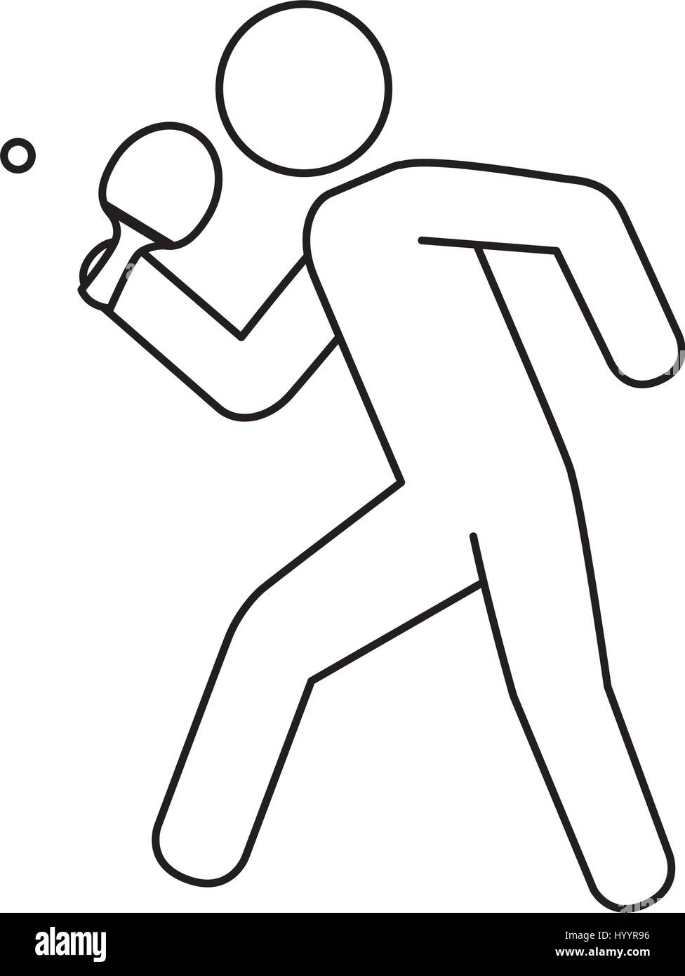 ping pong player avatar vector illustration design Stock Vector Image ...