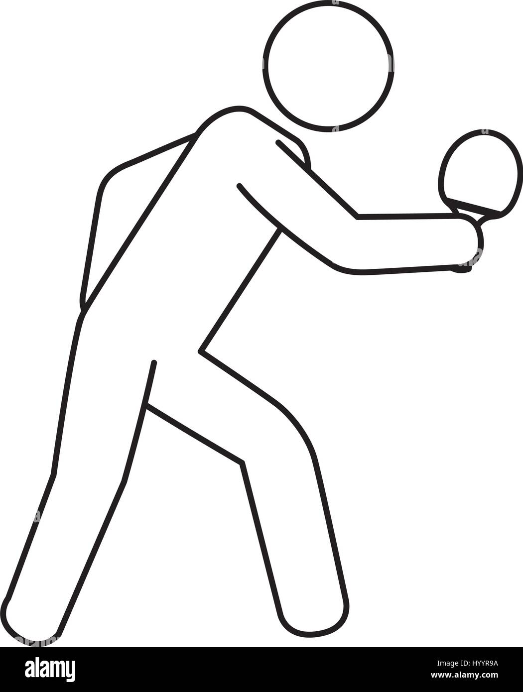 ping pong player avatar vector illustration design Stock Vector Image ...