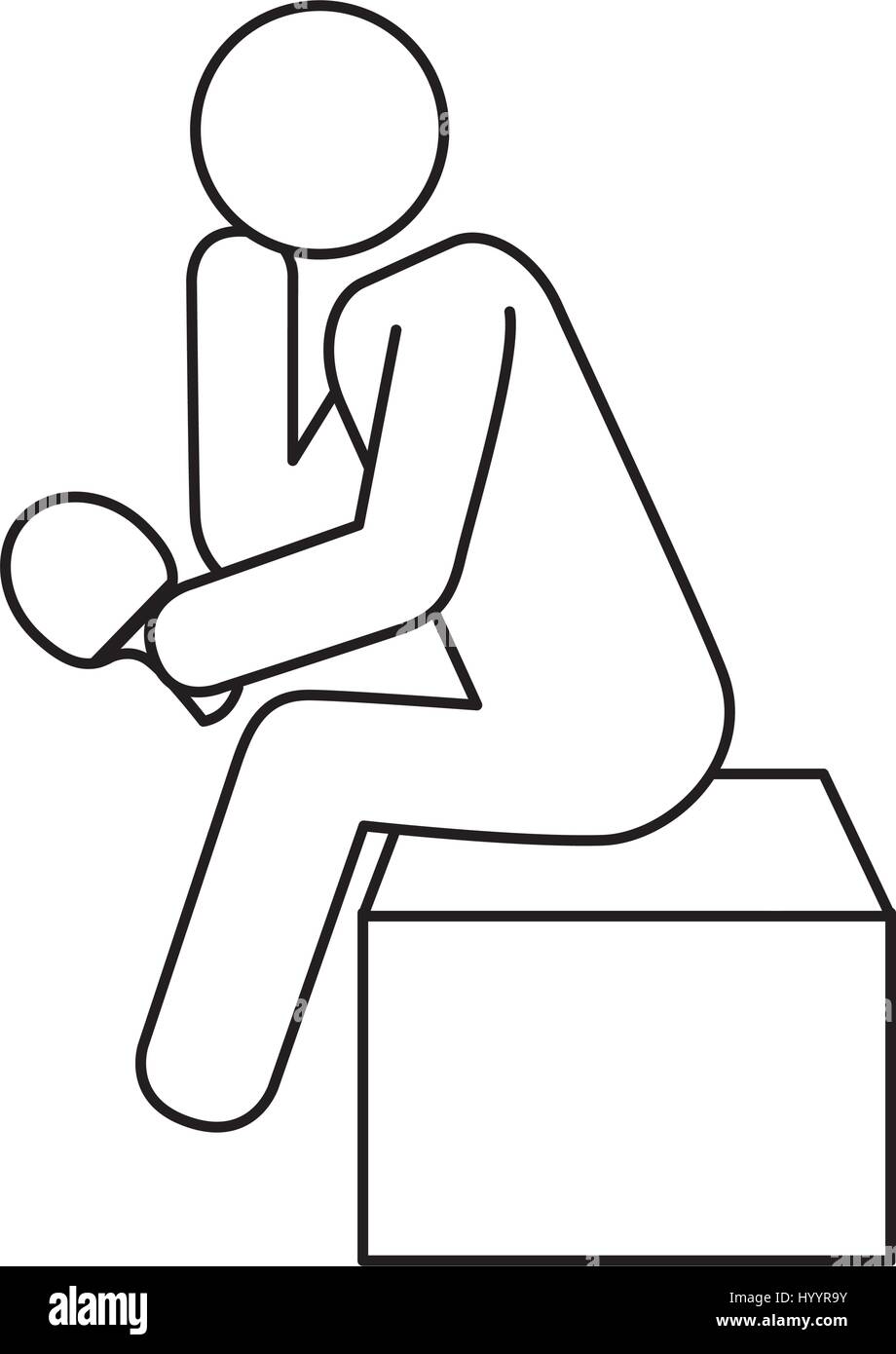 ping pong player avatar vector illustration design Stock Vector Image ...