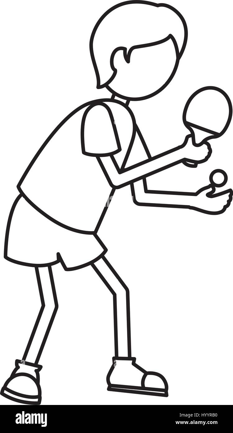 ping pong player avatar vector illustration design Stock Vector Image ...