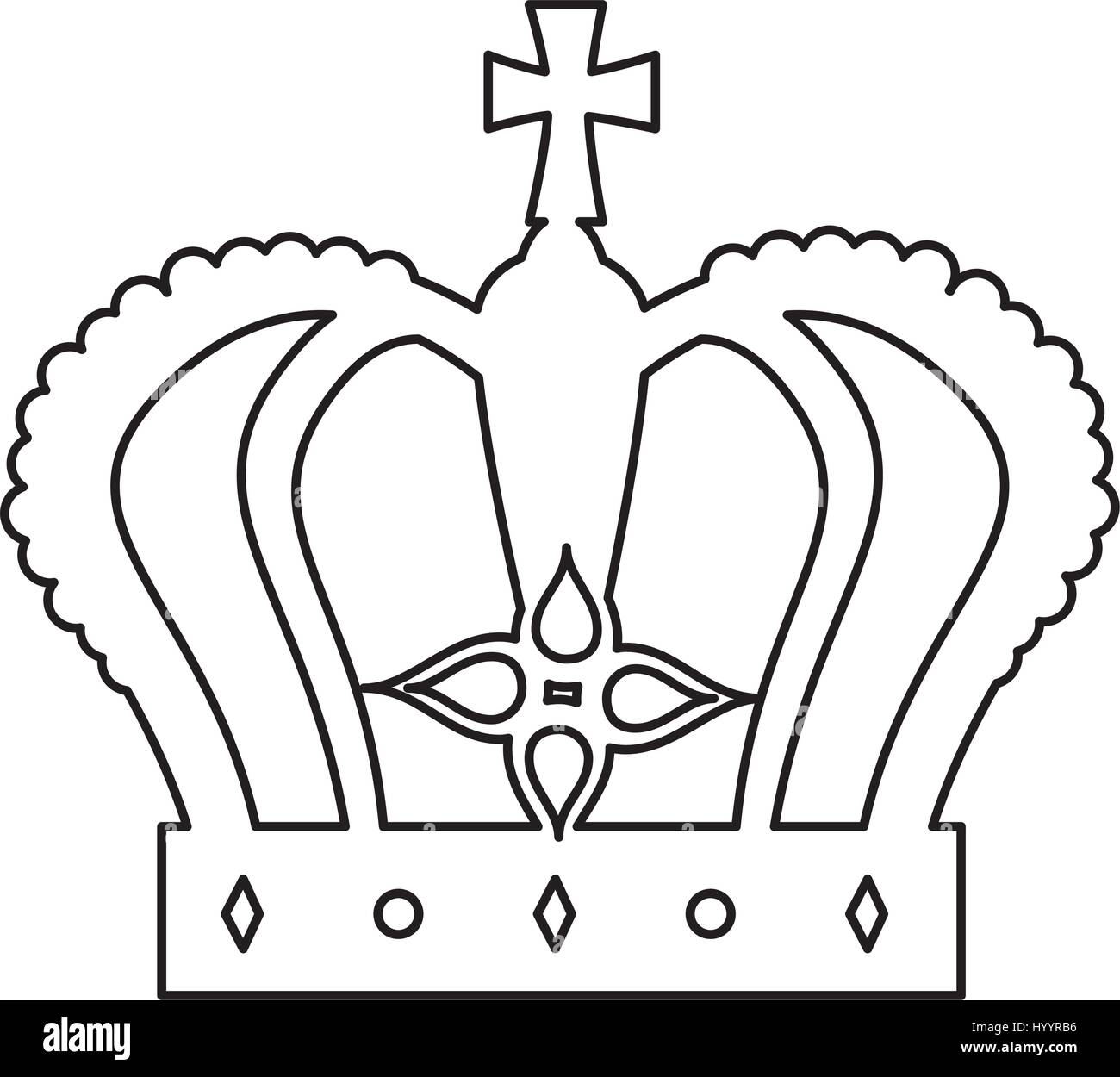 Monarch crown isolated icon vector illustration design Stock Vector ...