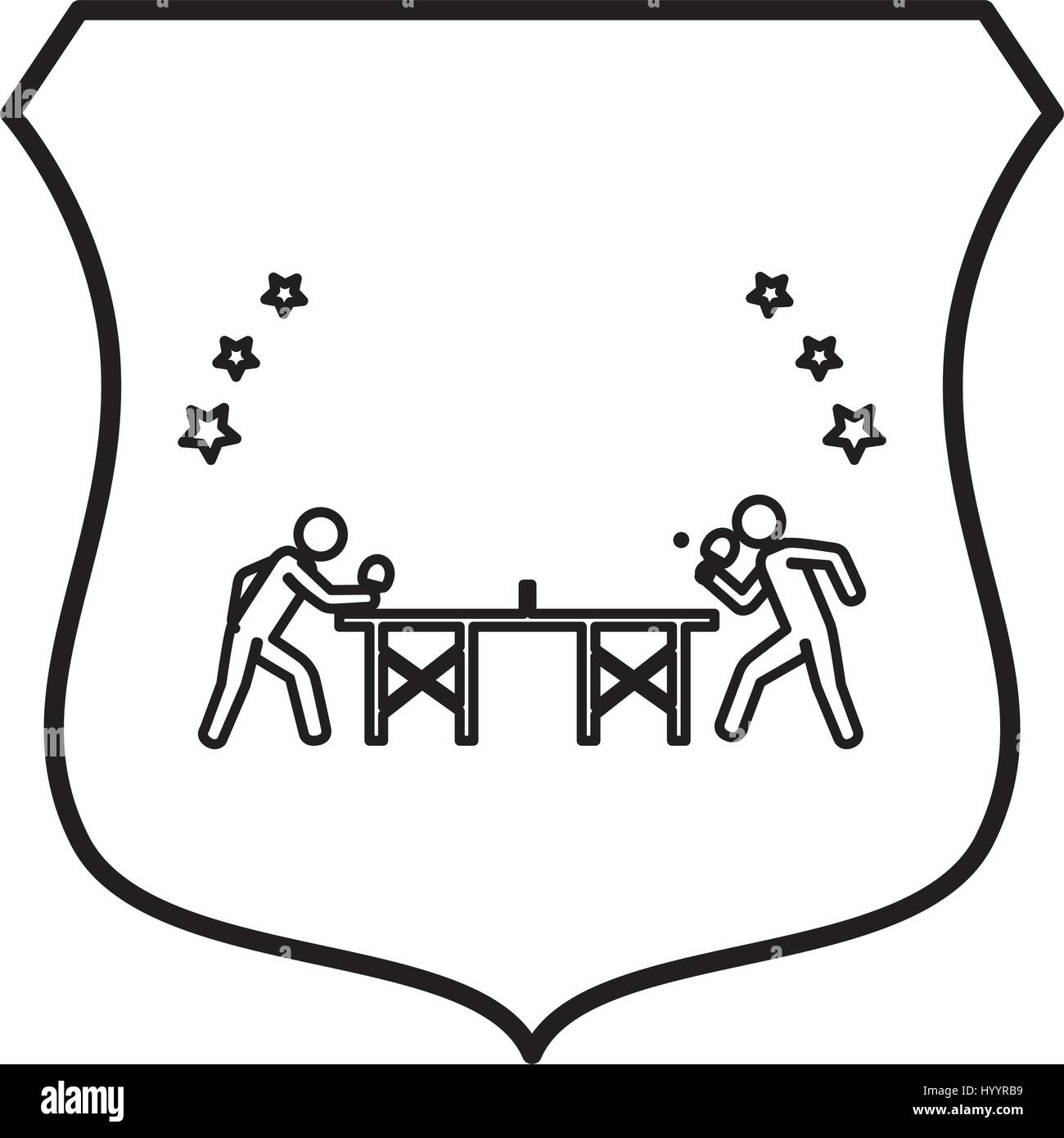 ping pong player avatar shield vector illustration design Stock Vector ...