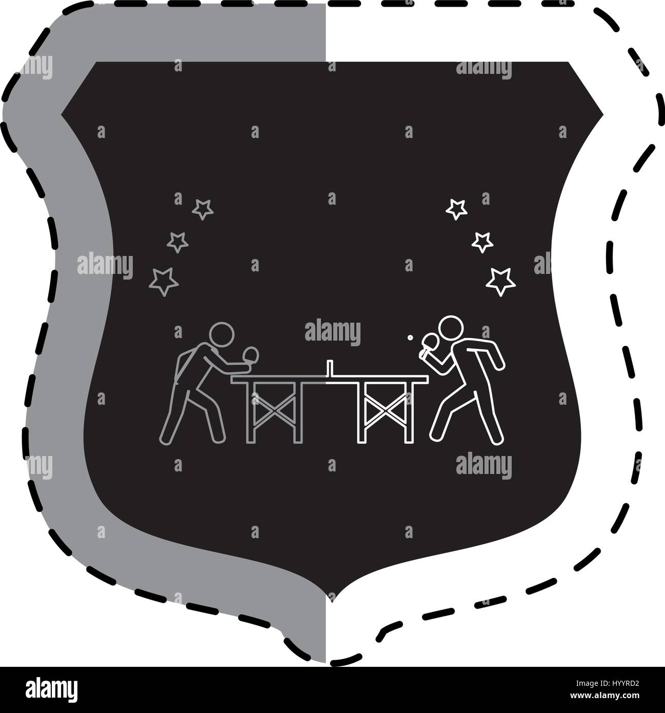 ping pong player avatar shield vector illustration design Stock Vector ...