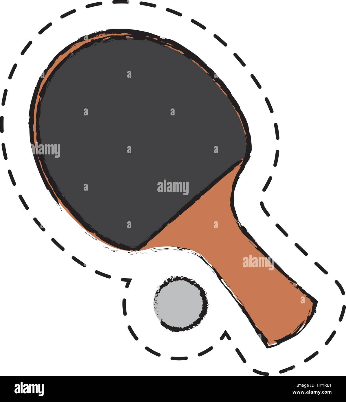 ping pong rackets equipment vector illustration design Stock Vector ...