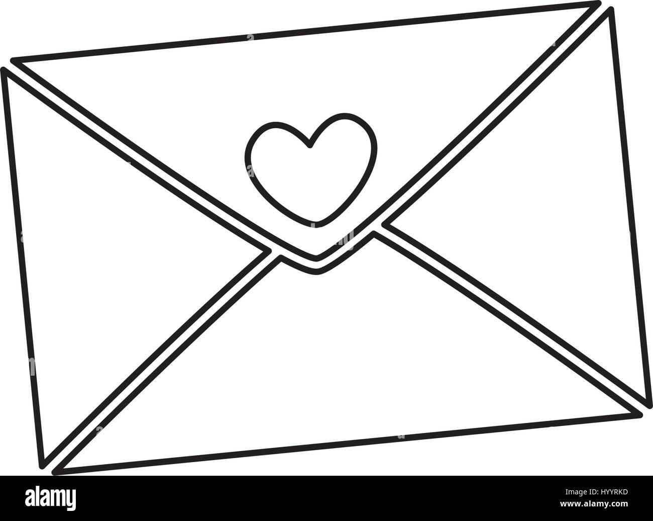 Romantic envelope Black and White Stock Photos & Images - Alamy