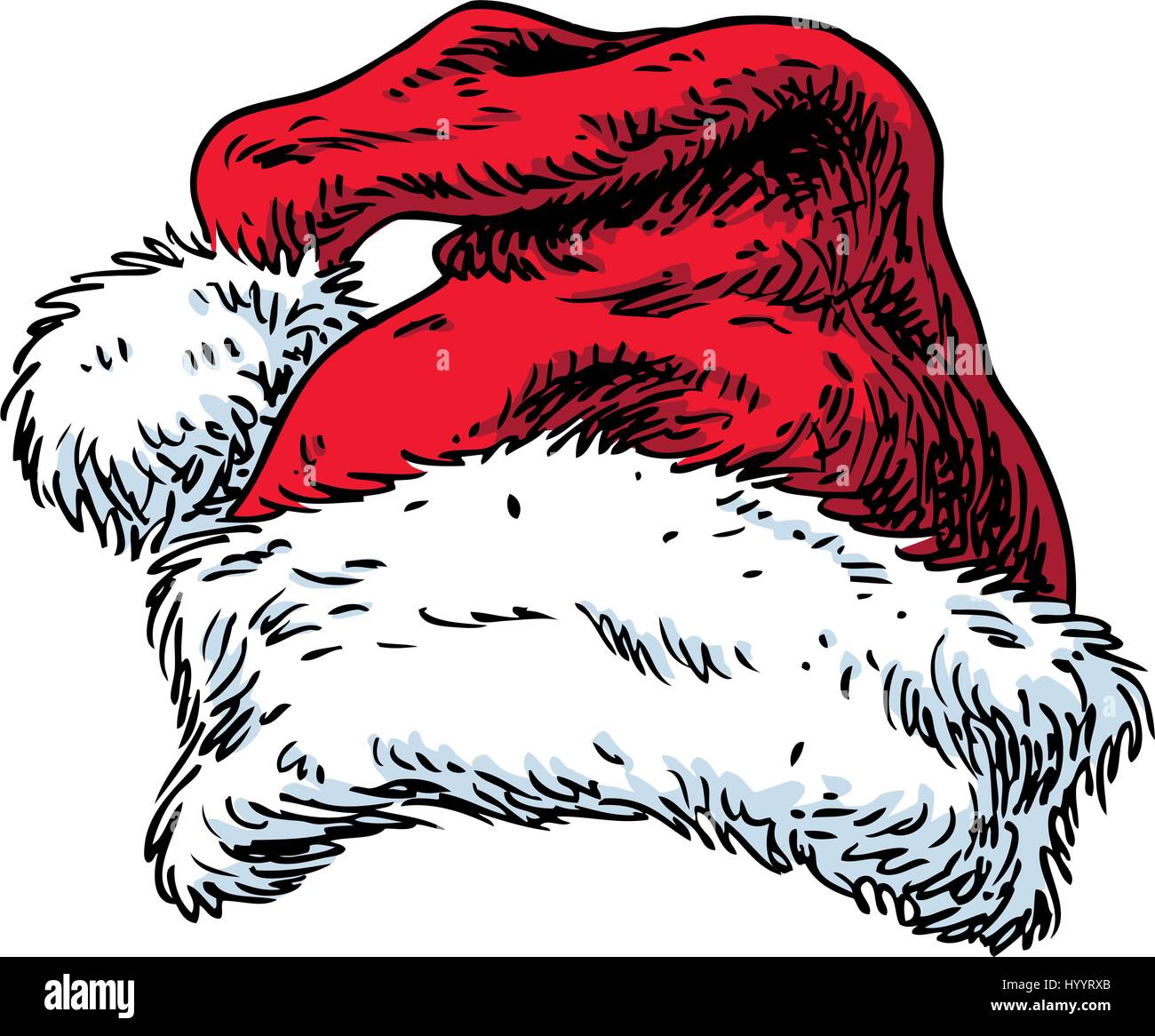 Santa hat illustration hi-res stock photography and images - Alamy