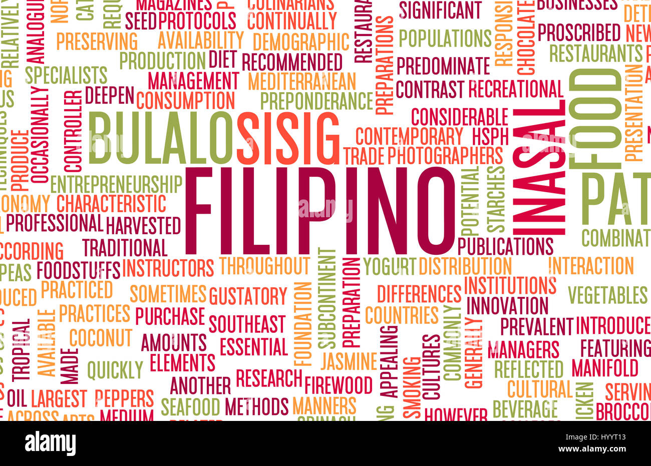 Filipino Food and Cuisine Menu Background with Local Dishes Stock Photo ...