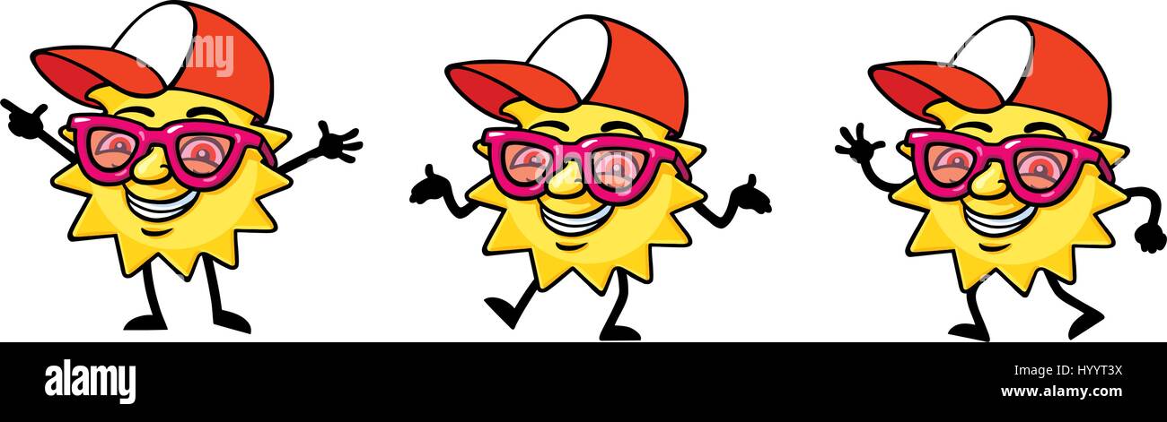 Sun Character. Vector Illustration Stock Vector Image & Art - Alamy