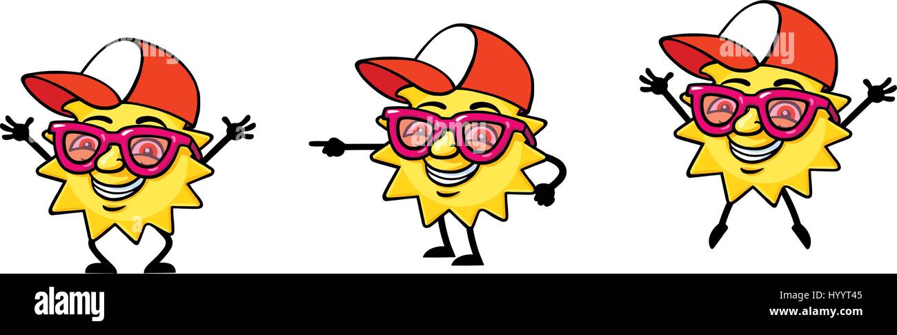 Sun Character. Vector Illustration Stock Vector Image & Art - Alamy