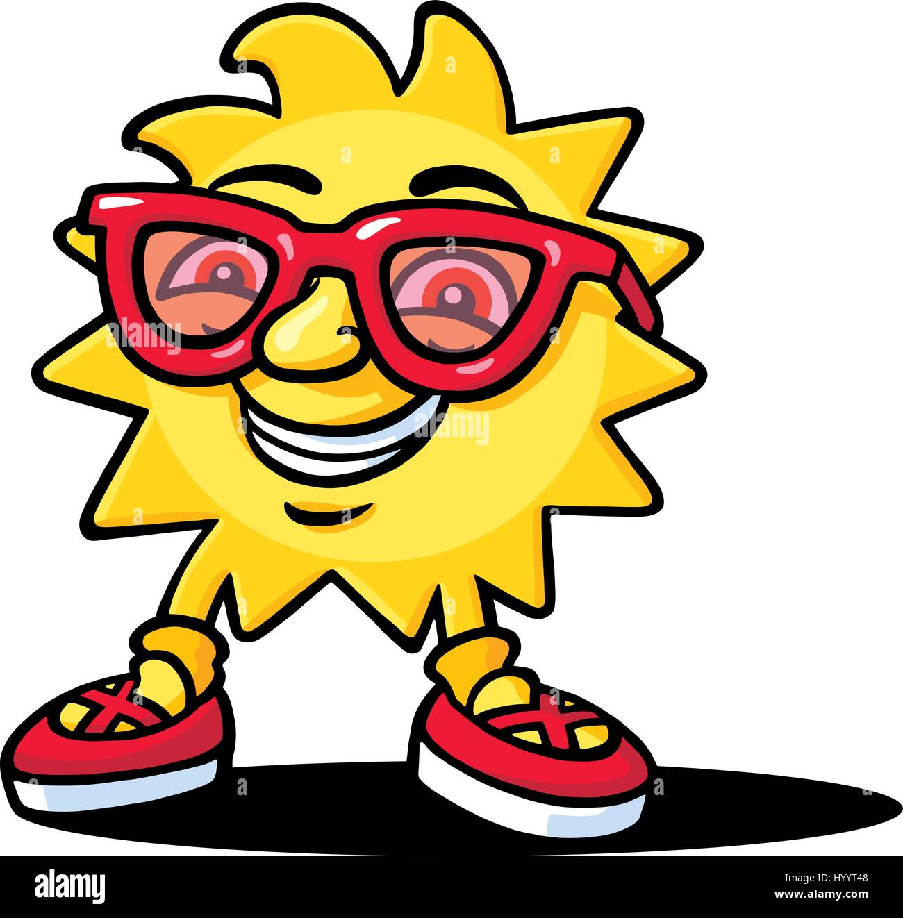 Sun Character. Vector Illustration Stock Vector Image & Art - Alamy