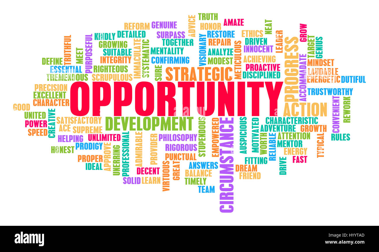 Opportunity Word Cloud Concept on White Stock Photo - Alamy