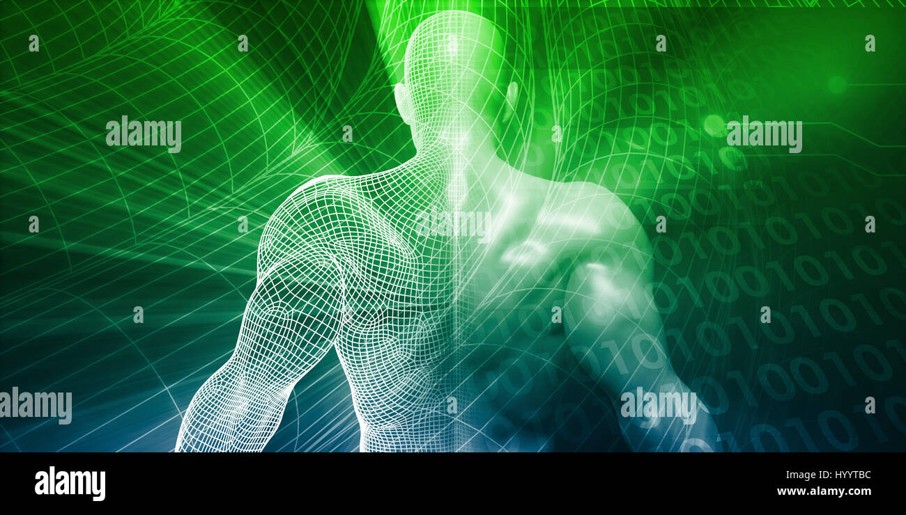 Digital Lifestyle and Futuristic Man Using Technology Stock Photo - Alamy